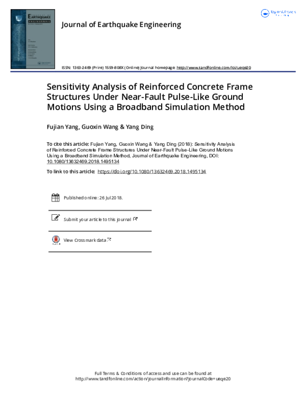 (PDF) Sensitivity Analysis of Reinforced Concrete Frame Structures Under Near-Fault Pulse-Like ...