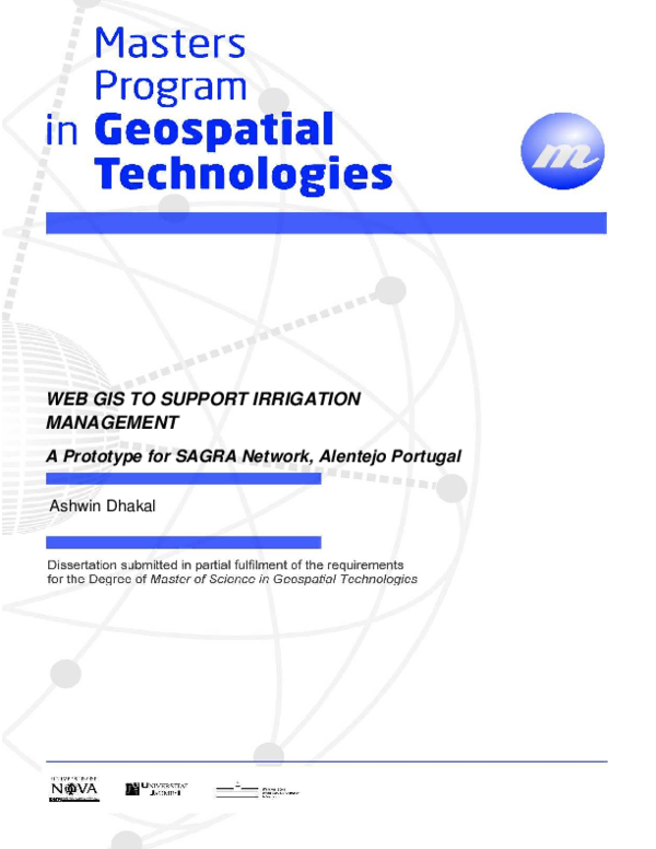 (PDF) Web Gis to Support Irrigation Management