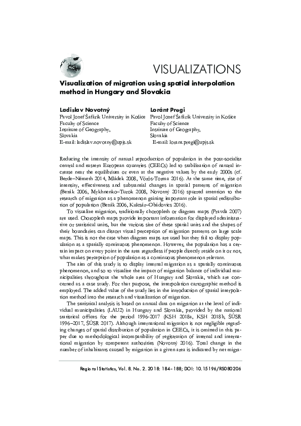 Pdf Visualization Of Migration Using Spatial Interpolation Method In 4053