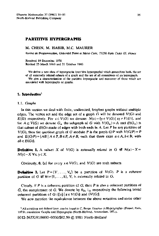 (PDF) Partitive hypergraphs