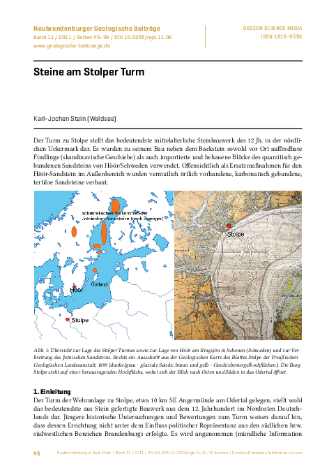 (PDF) Steine am Stolper Turm