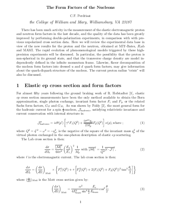(PDF) The form factors of the nucleons