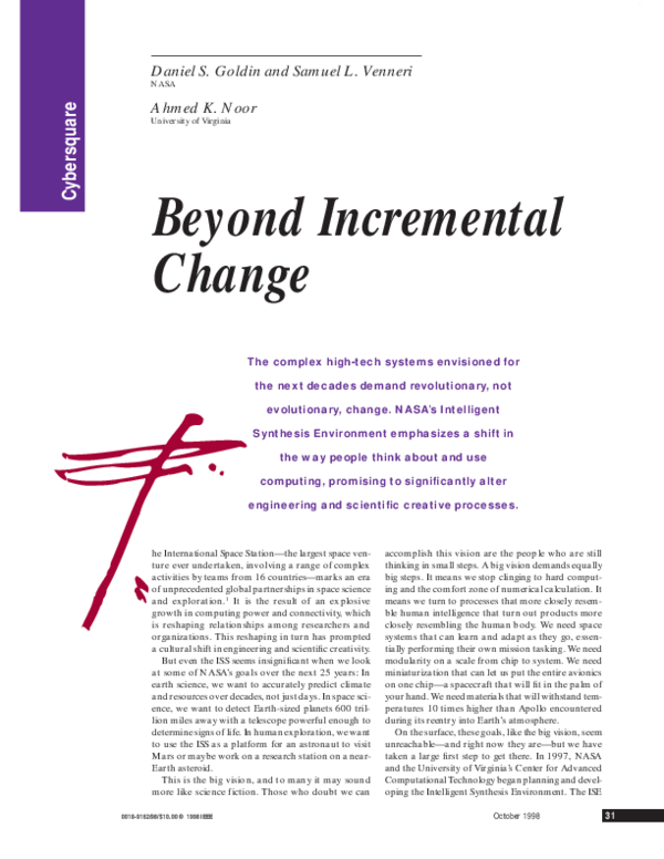 (PDF) Beyond incremental change