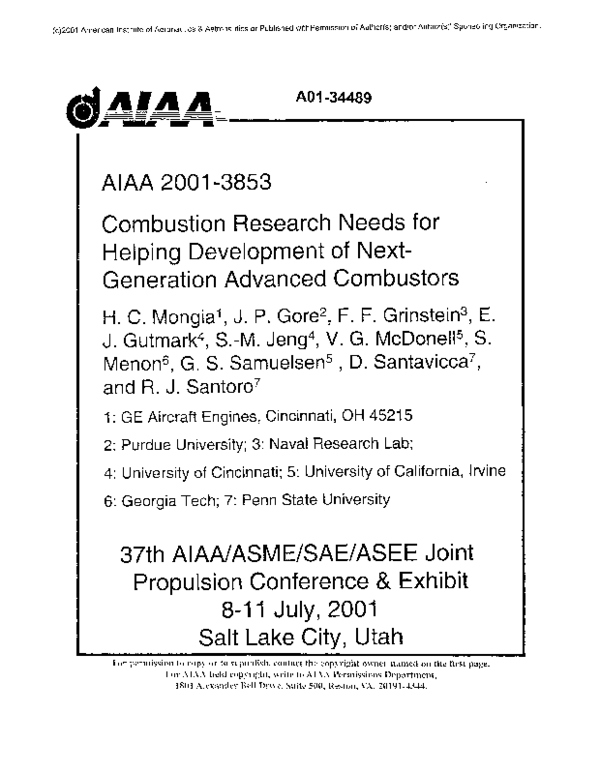 (PDF) Combustion research needs for helping development of next ...