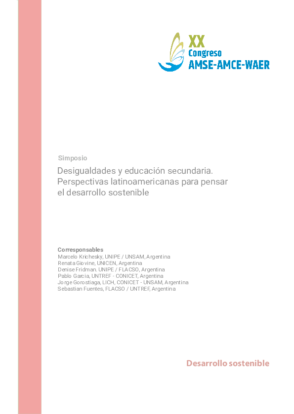 (PDF) Desigualdades y educación secundaria. Perspectivas latinoamericanas para pensar el ...