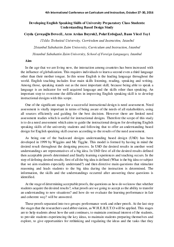 (PDF) Developing English Speaking Skills of University Preparatory ...
