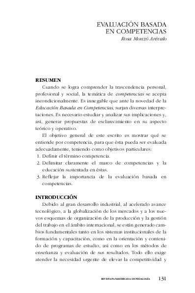 (PDF) Evaluación Basada en Competencias