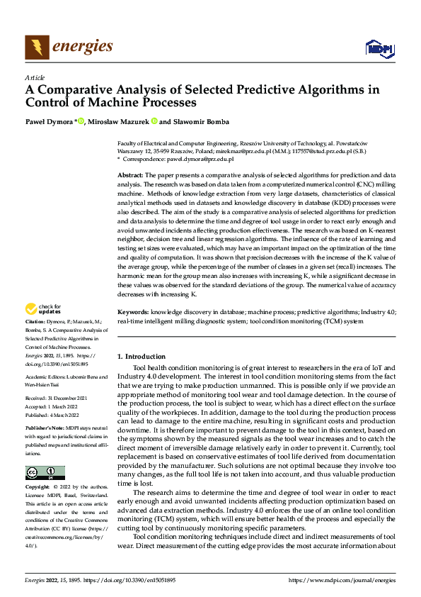 (PDF) A Comparative Analysis of Selected Predictive Algorithms in ...