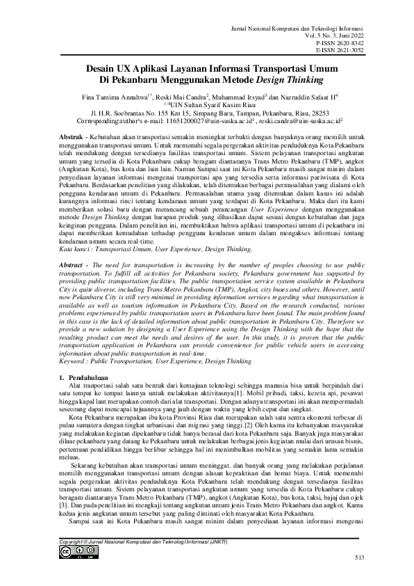(PDF) Desain UX Aplikasi Layanan Informasi Transportasi Umum Di ...