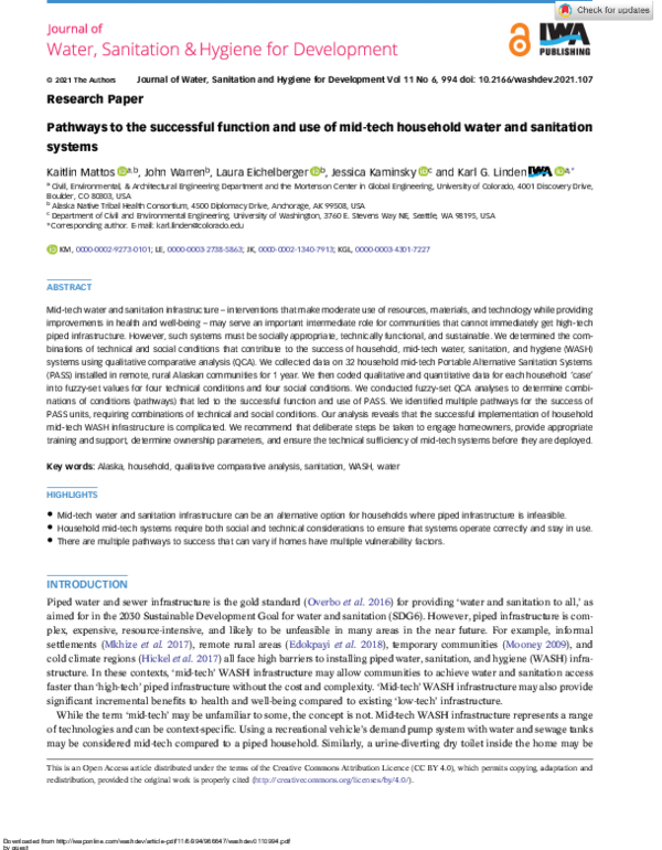 (PDF) Pathways to the successful function and use of mid-tech household ...