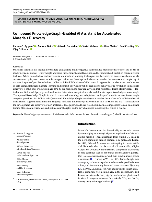 (PDF) Compound Knowledge Graph-Enabled AI Assistant for Accelerated ...