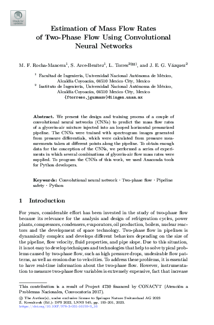 (PDF) Estimation of Mass Flow Rates of Two-Phase Flow Using ...