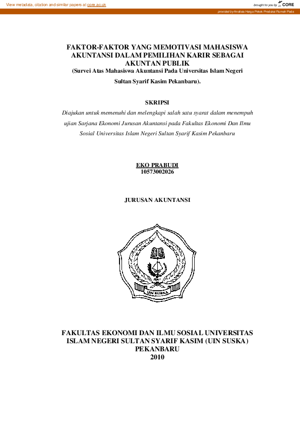 (PDF) Faktor-Faktor Yang Memotivasi Mahasiswa Akuntansi Dalam Pemilihan Karir Sebagai Akuntan ...