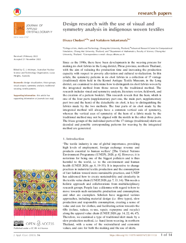 (PDF) Design research with the use of visual and symmetry analysis in ...