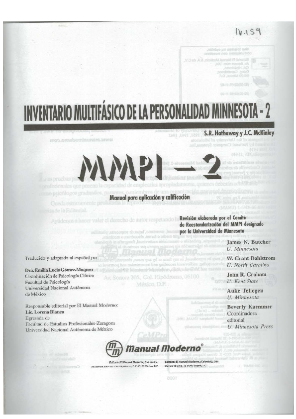 (PDF) MMPI-2 P.28 interpretación de un perfil