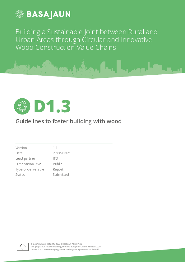 (PDF) Guidelines to foster building with wood. BASAJAUN Public report D1.3