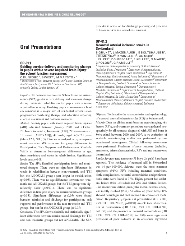 (PDF) Oral & Poster Presentations