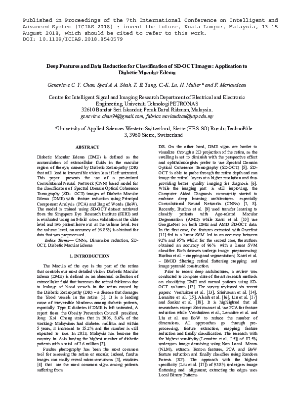 (PDF) Deep Features and Data Reduction for Classification of SD-OCT Images: Application to ...