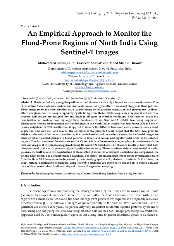 (PDF) An Empirical Approach to Monitor the Flood-Prone Regions of North India Using Sentinel-1 ...
