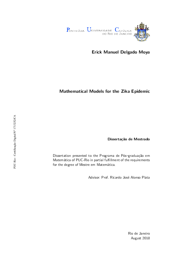 (PDF) Mathematical Models for the Zika Epidemic