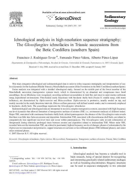 (PDF) Ichnological analysis in high-resolution sequence stratigraphy ...