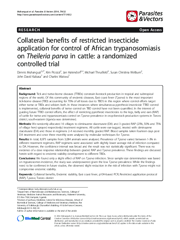 (PDF) Collateral benefits of restricted insecticide application for ...