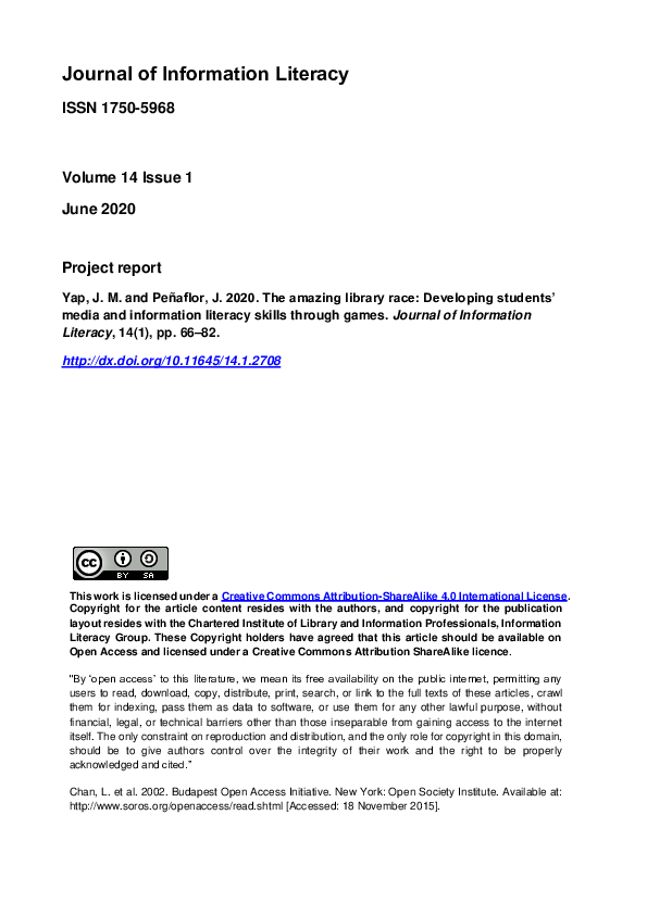 (PDF) The amazing library race
