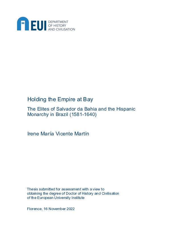(PDF) Ph.D. Thesis "Holding the Empire at Bay": The Elites of Salvador ...