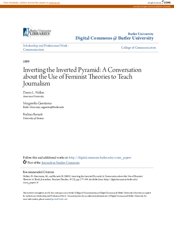 (PDF) Inverting the Inverted Pyramid: A Conversation about the Use of ...