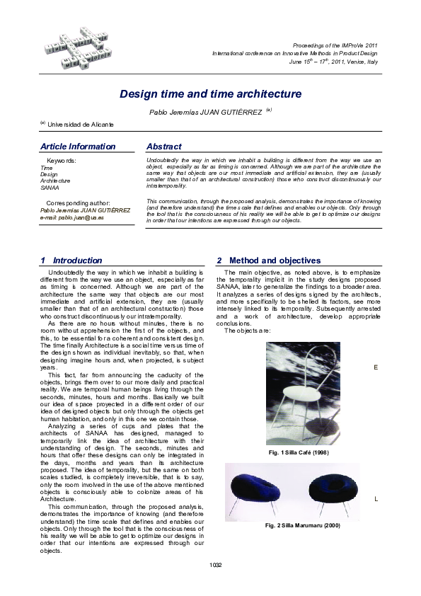 (PDF) Design time and time architecture