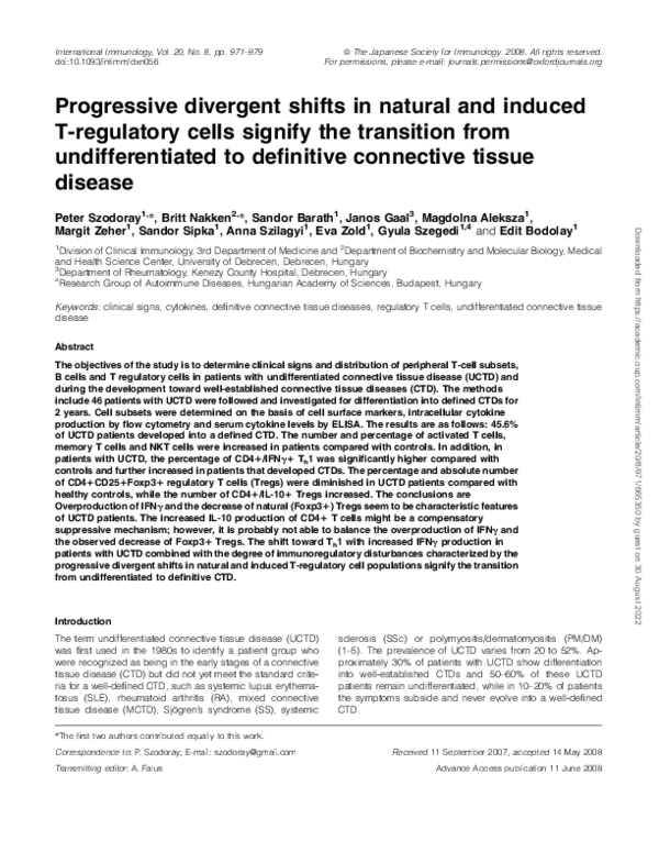 (PDF) Progressive divergent shifts in natural and induced T-regulatory ...