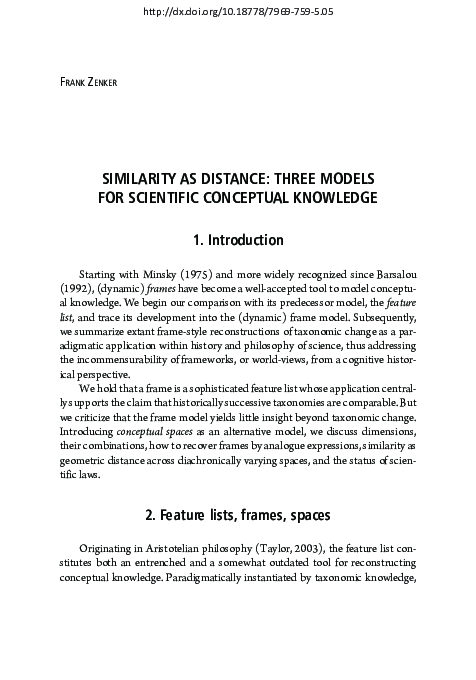 (PDF) Similarity as distance : Three models for scientific conceptual ...