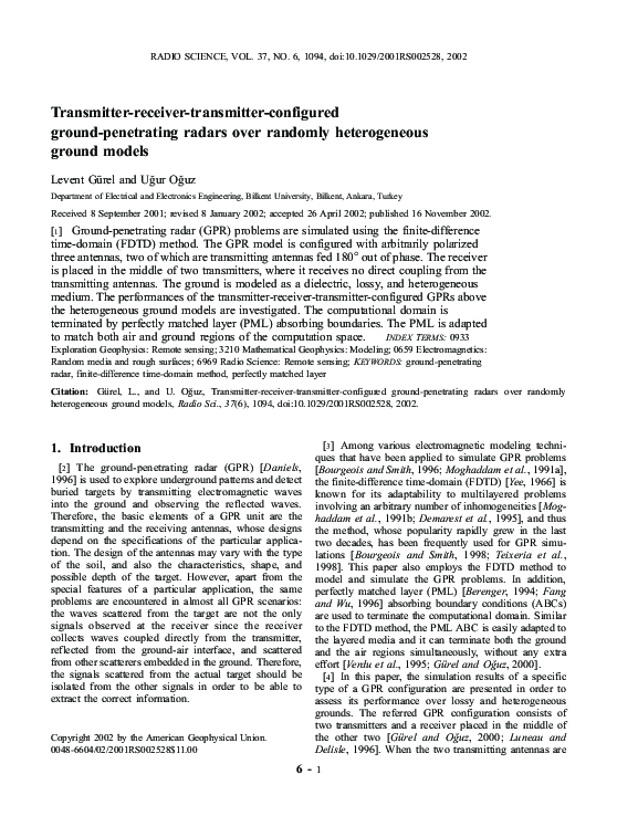 (PDF) Transmitter-receiver-transmitter-configured ground-penetrating ...