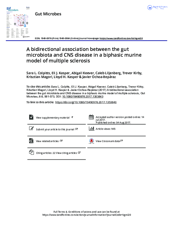 (PDF) A bidirectional association between the gut microbiota and CNS ...