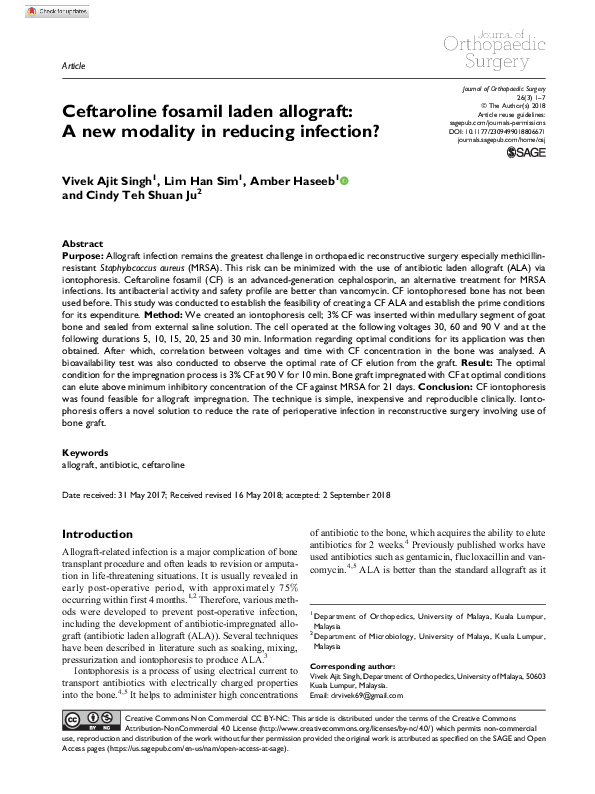 (PDF) Ceftaroline fosamil laden allograft: A new modality in reducing ...