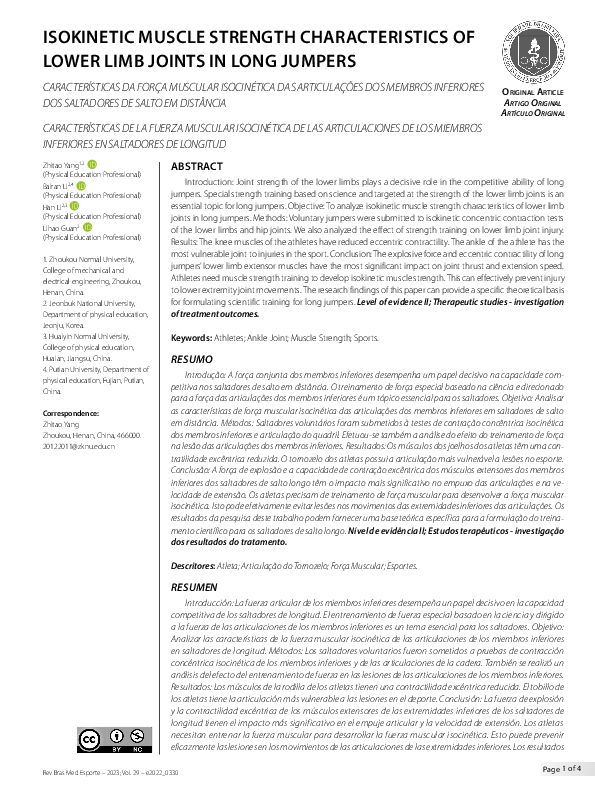 (PDF) Isokinetic Muscle Strength Characteristics of Lower Limb Joints ...