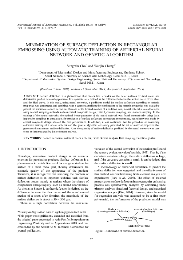 (PDF) Minimization of Surface Deflection in Rectangular Embossing Using Automatic Training of ...