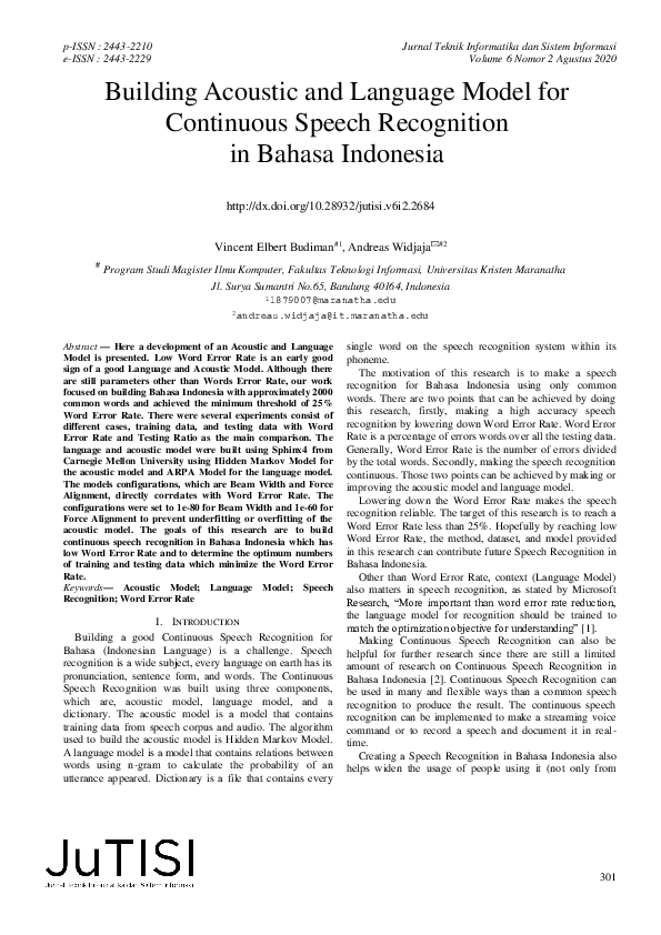 (PDF) Building Acoustic and Language Model for Continuous Speech ...