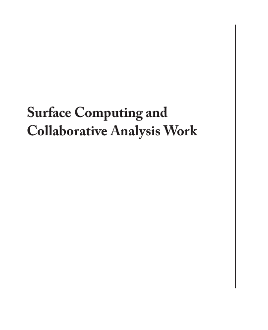(PDF) Surface Computing and Collaborative Analysis Work