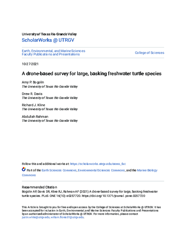 (PDF) A drone-based survey for large, basking freshwater turtle species