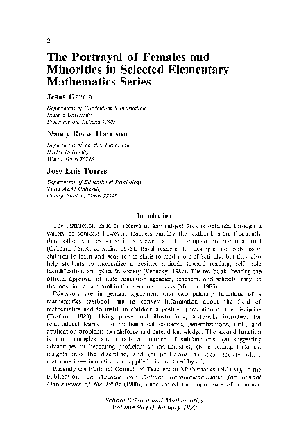 (PDF) The Portrayal of Females and Minorities in Selected Elementary ...
