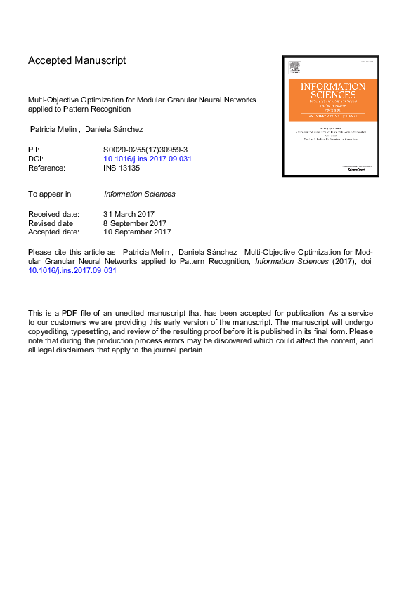 (PDF) Multi-objective optimization for modular granular neural networks applied to pattern ...