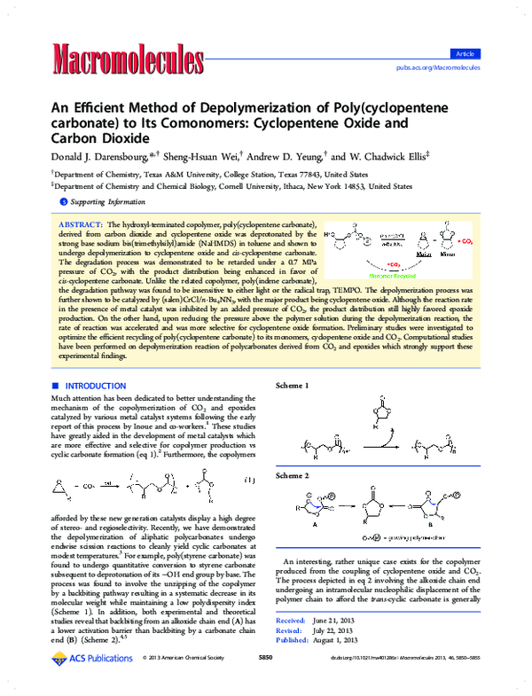 (PDF) An Efficient Method of Depolymerization of Poly(cyclopentene ...