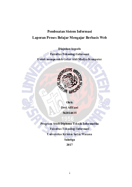 (PDF) Pembuatan Sistem Informasi Laporan Proses Belajar Mengajar Berbasis Web
