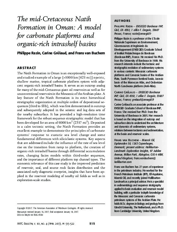 (PDF) The mid-Cretaceous Natih Formation in Oman: A model for carbonate ...