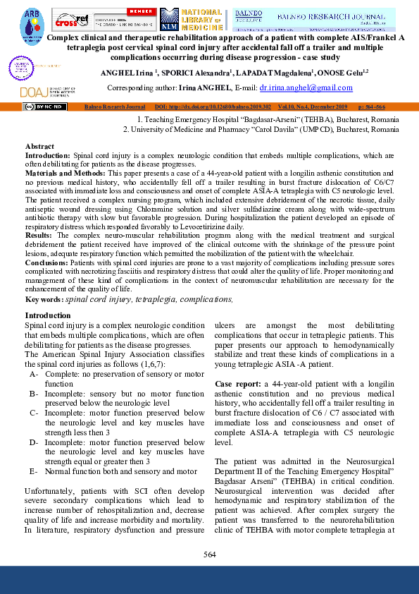 (PDF) Complex clinical and therapeutic rehabilitation approach of a ...