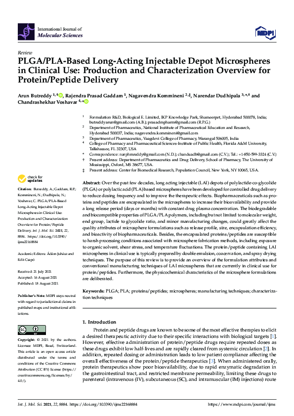 (PDF) PLGA/PLA-Based Long-Acting Injectable Depot Microspheres in ...
