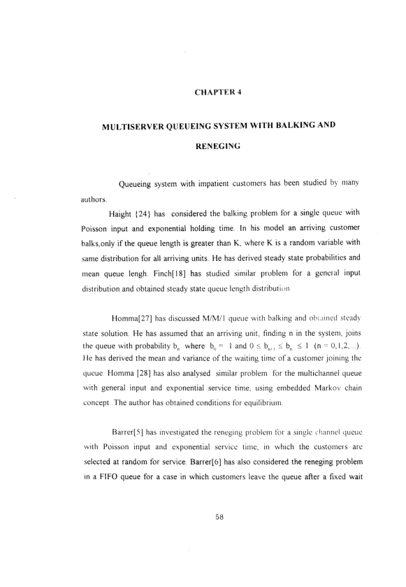 (PDF) A multiserver queueing system with balking and reneging via ...