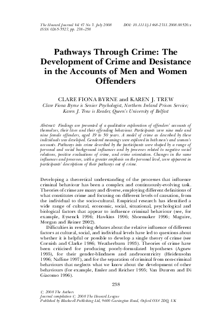 (PDF) Pathways Through Crime: The Development of Crime and Desistance ...