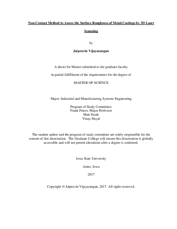 (PDF) Non-contact method to assess the surface roughness of metal ...